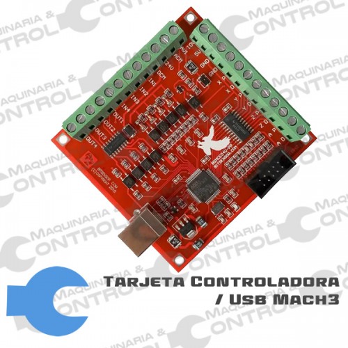 Tarjeta CNC Mach3 USB Roja - Control Preciso para Máquinas CNC 4 ejes
