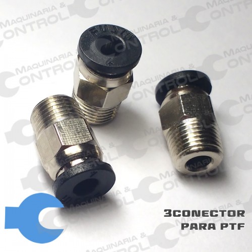 Conector Rápido 4mm Para Tubo Ptfe Filamento De 1.75mm Myc