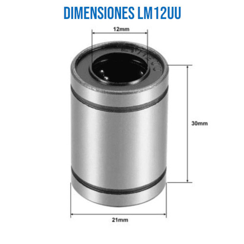 Rodamiento Lineal LM12UU de 12mm - Alta Precisión y Durabilidad